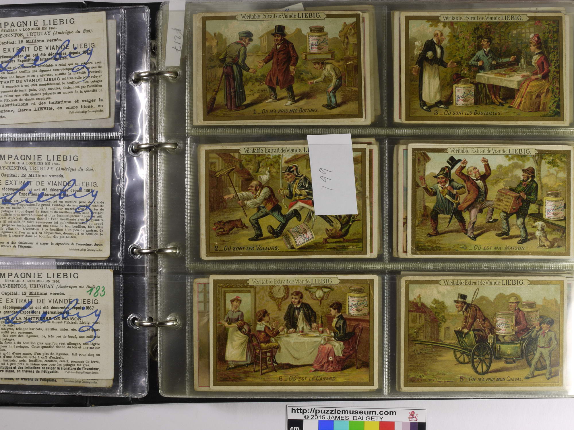 TR sets of Liebig cards in albums