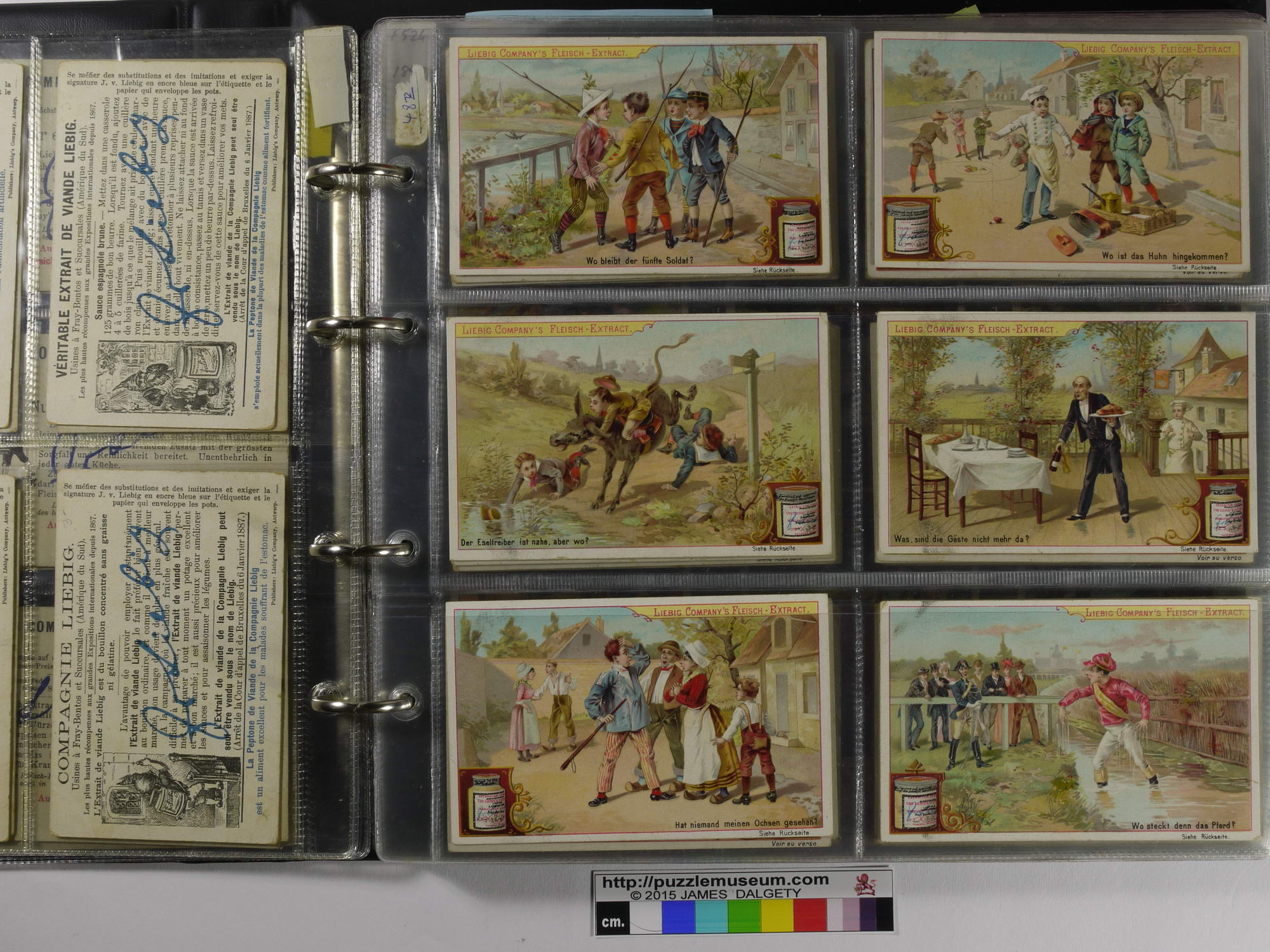 TR sets of Liebig cards in albums