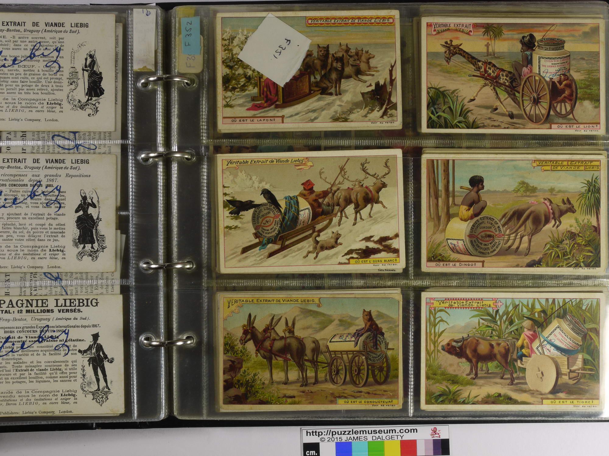TR sets of Liebig cards in albums